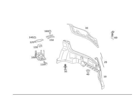 Engine Compartment Partition Panel, Wheelhouse Attachment Parts for ...