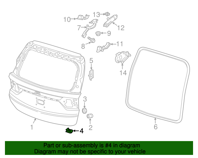 90856-S9V-A00 - Lift Gate Plug 2011-2024 Honda | Honda Parts Online