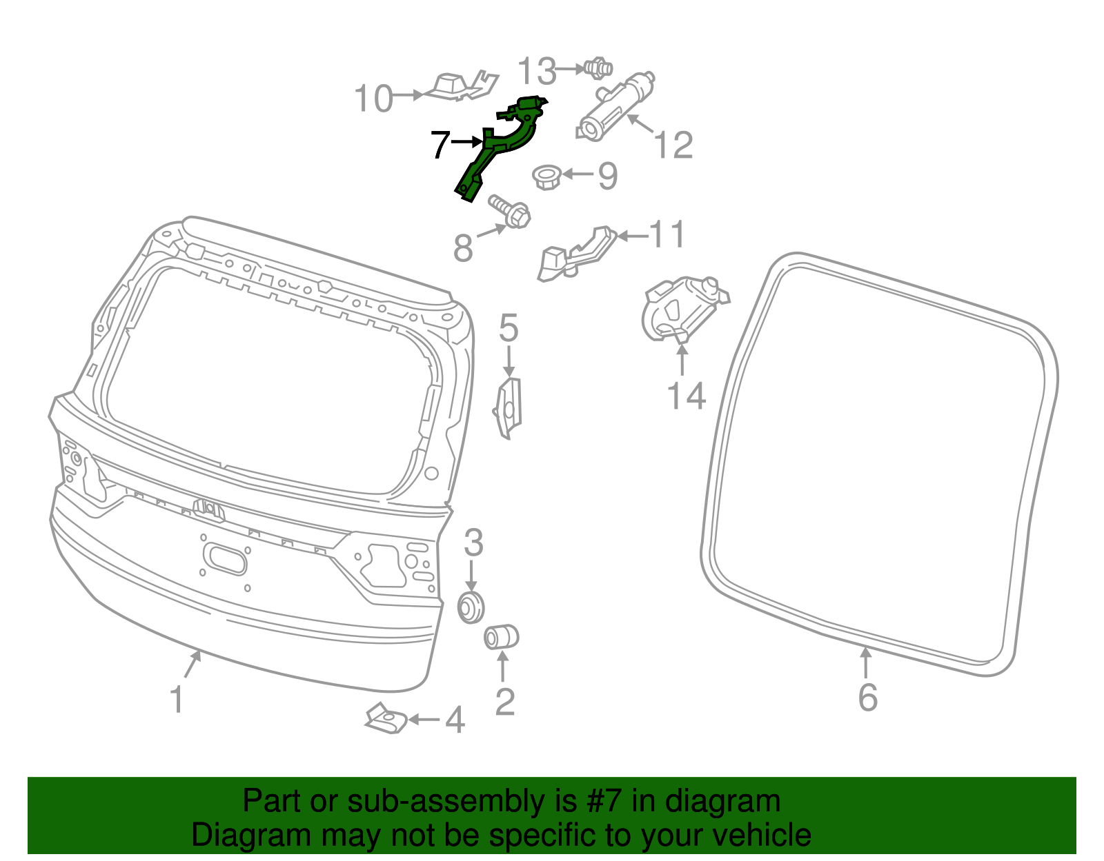 68260-THR-A11ZZ - 2018 Honda Odyssey - Hinge L Tailgate | Honda Parts Cheap