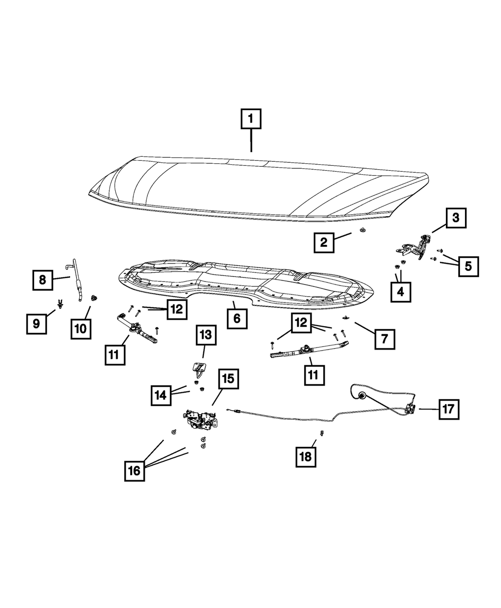 2017-2025 Mopar Hood Bumper 68483908AA | My Mopar Parts