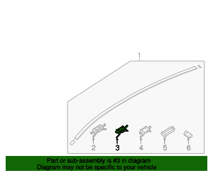 87235-J5000 - Roof Molding Retainer Clip 2018-2021 Kia Stinger | Kia ...