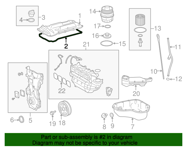 11213-36020 - Engine Valve Cover Gasket - 2009-2019 Toyota | OEM ...