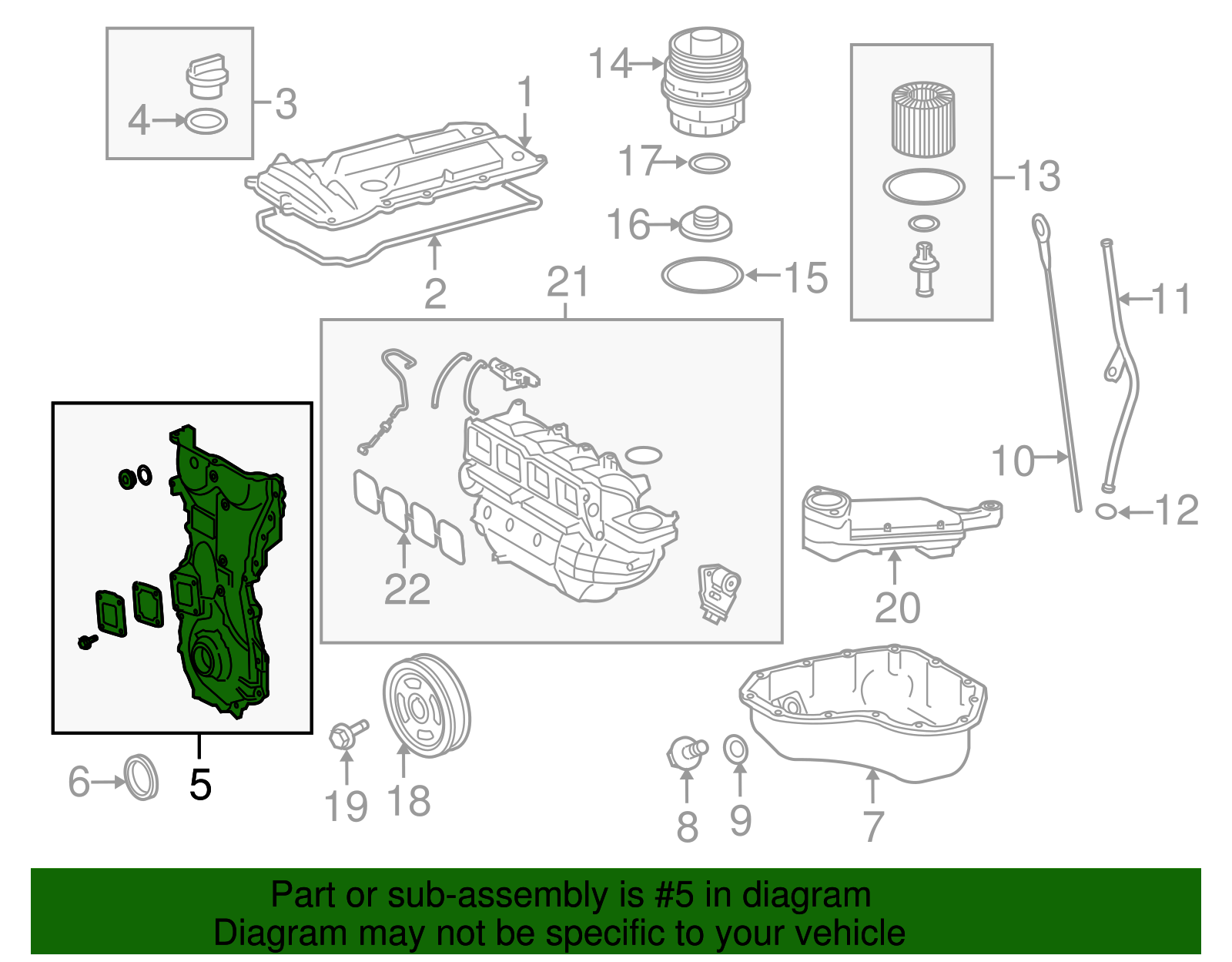 2009-2019 Toyota Timing Cover 11310-0V020 | Toyota Parts Center