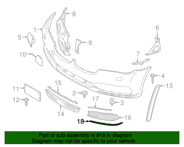 51117362695 - 2016-2019 BMW Lower Molding (51-11-7-362-695) | BMW of ...