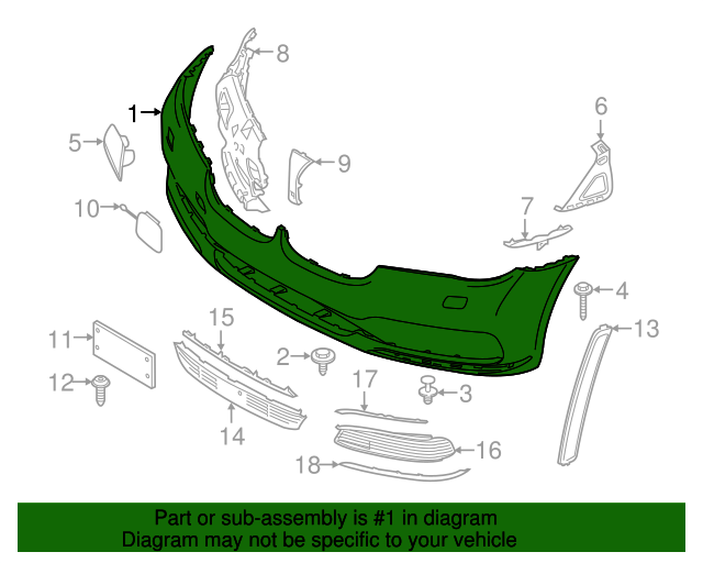 Genuine BMW 51-11-7-402-816 | Bumper Cover | FREE Shipping on Most ...