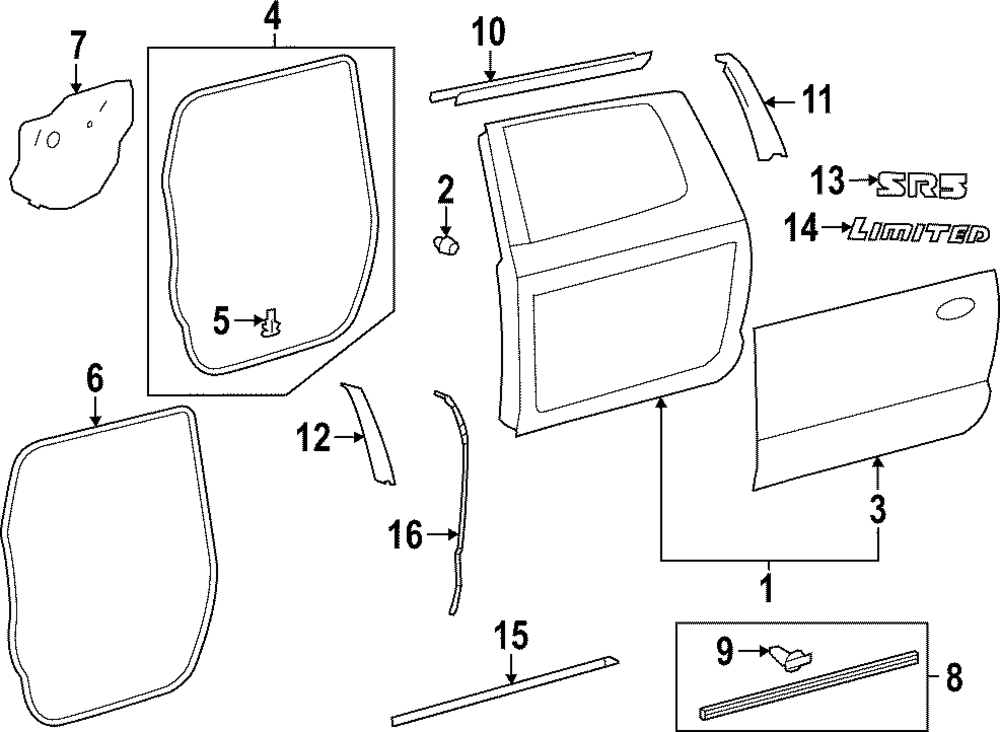 2022-2025 Toyota Front Weather-Strip 67895-0C030 | Toyota San Diego Parts
