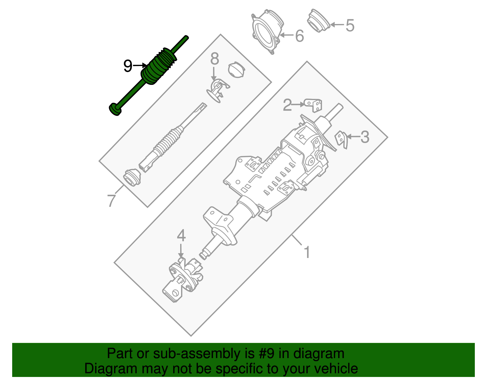 2005-2024 Nissan Steering Shaft Universal Joint 48080-EA00A | Nissan ...