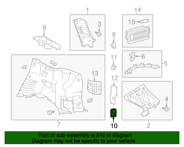 66311-0E010-A0 - Tie Down Hook - 2014-2019 Toyota Highlander | OEM ...