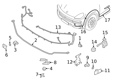 Bumper & Components - Front for 2021 Porsche Cayenne | Sunset Porsche Parts