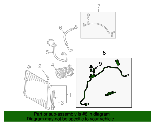 88703-02460 - Discharge Hose - 2009-2011 Toyota | OEM Parts Quick