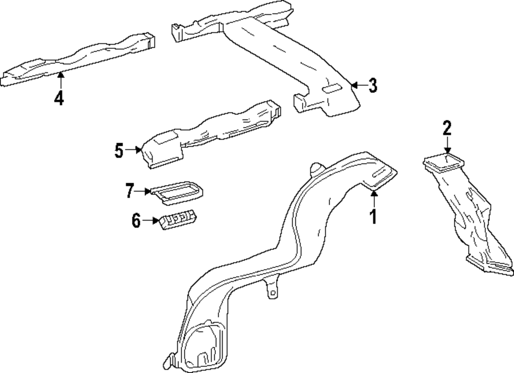 62971-0E180 - 2024 Toyota Grand Highlander - Air Outlet Duct | Sparks Parts