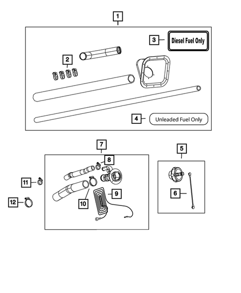 Fuel Tank Filler Tube for 2023 Ram 3500 | Mopar eStore