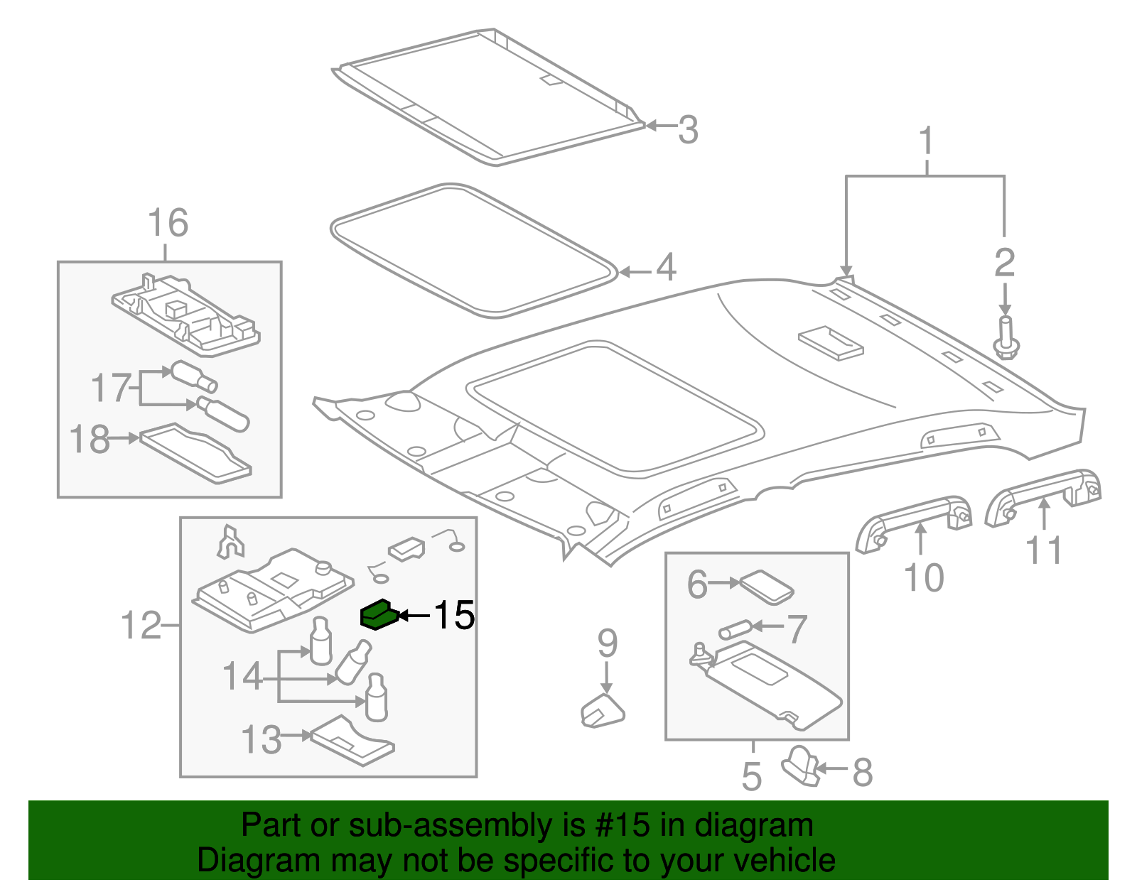 2002-2012 Toyota Sunroof Switch 84862-AA030-B0 | OEM Parts Online