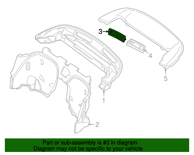 Genuine BMW 51-47-8-269-795 | Vent Grille | FREE Shipping on Most ...