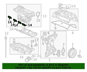 17115-5A2-A01 - Gasket A, In Manifold - 2013-2020 Honda | Honda Factory ...