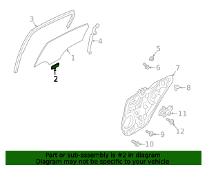 83413-2W000 - Door Glass Holder 2019-2024 Kia | Kia.Parts Store