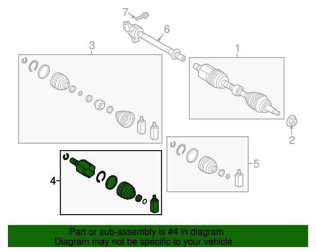 49582-2W080 - CV Joint Kit 2016-2019 Hyundai | AutoNationParts.com