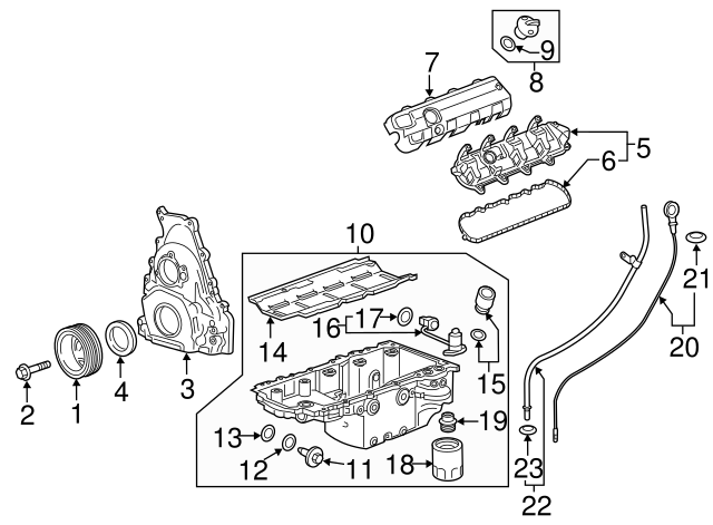 2016-2024 GM (Replaces 12705388) Passenger Side Valve Rocker Arm Cover ...