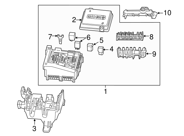 2019-2022 Chevrolet Camaro Body Wiring Harness Junction Block 84524523 ...