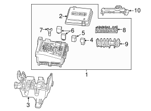 2016-2023 Chevrolet Camaro Engine Wiring Harness Fuse Block Bracket ...