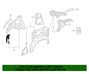 2013-2021 Lexus Lower Extension 61642-30060 | OEM Parts Online