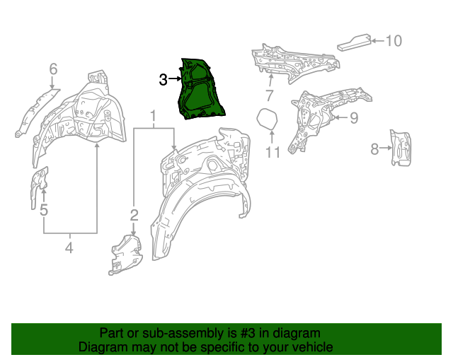 2015-2021 Lexus Vertical Support 61712-24040 | OEM Parts Online