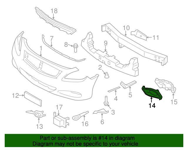 2011-2015 Infiniti Lamp Housing 62256-1NX0A | OEM Parts Online
