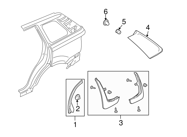 DYC101420 - Lower Molding Clip 2002-2016 Land Rover | AutoNation Parts