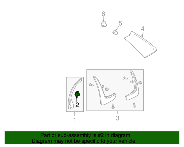 DYC101420 - Lower Molding Clip 2002-2016 Land Rover | AutoNation Parts