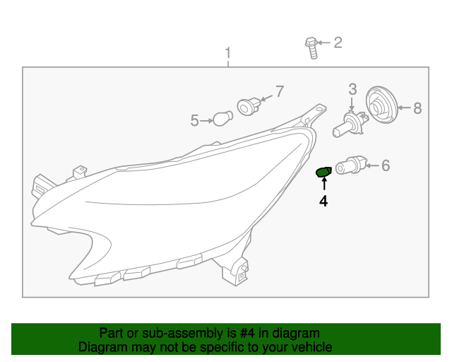 2009-2019 Nissan Marker Lamp Bulb 26261-8992A | Temecula Nissan Parts