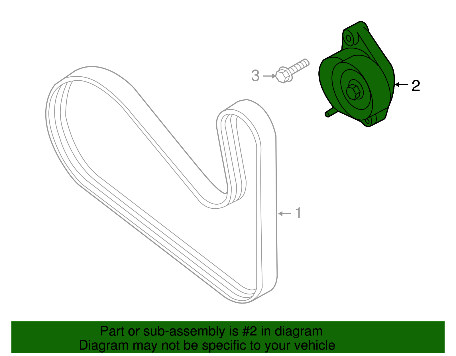 1345A031 - Serpentine Tensioner 2007-2020 Mitsubishi Outlander ...