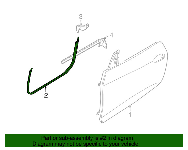 Genuine BMW 51-72-7-125-651 | Surround Weather-Strip | FREE Shipping on ...