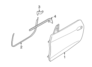 51337016638 - 2003-2008 BMW Z4 Belt Weather-Strip (51-33-7-016-638 ...