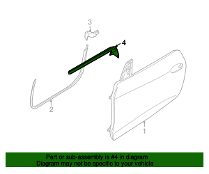 51337016638 - 2003-2008 BMW Z4 Belt Weather-Strip (51-33-7-016-638 ...