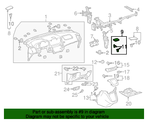 55510-48010-E0 - Speaker Cover 2004-2008 Lexus | AutoNationParts.com