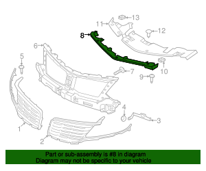 EJ7Z-8A284-B - Reinforcement 2015-2018 Lincoln MKC | Ford OEM Parts Direct