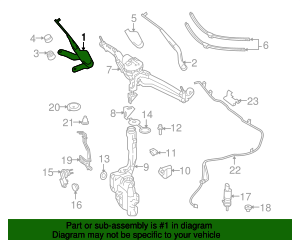2012-2017 Mercedes-Benz Wiper Arm 207-820-09-44 | MB OEM Parts