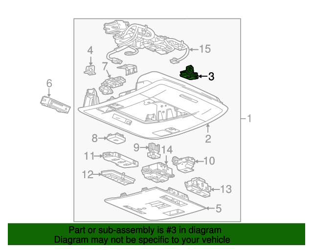 2014-2019 GM Roof Console Retainer 11546948 GM | GMPartsDirect.com