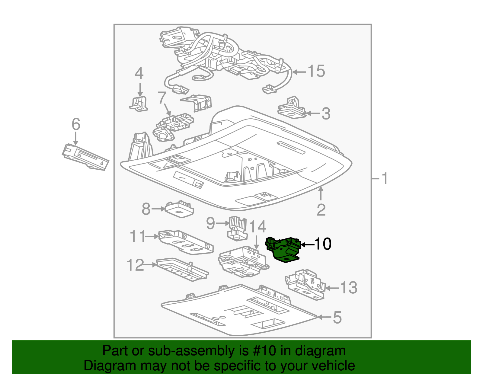 2014-2019 GM Black Carbon Metallic Door Window Control Switch 22774498 ...