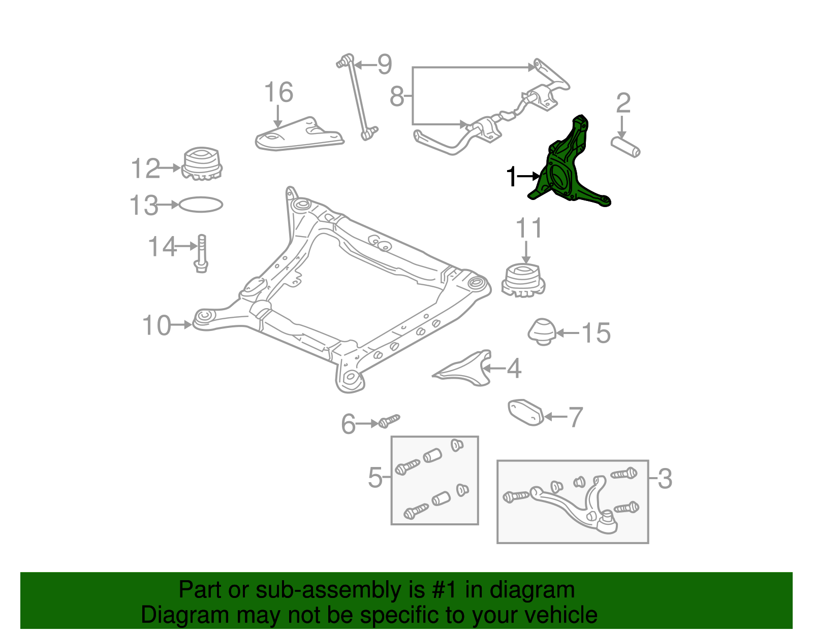 9200175 - Steering Knuckle 1999-2004 Volvo | AutoNation Parts