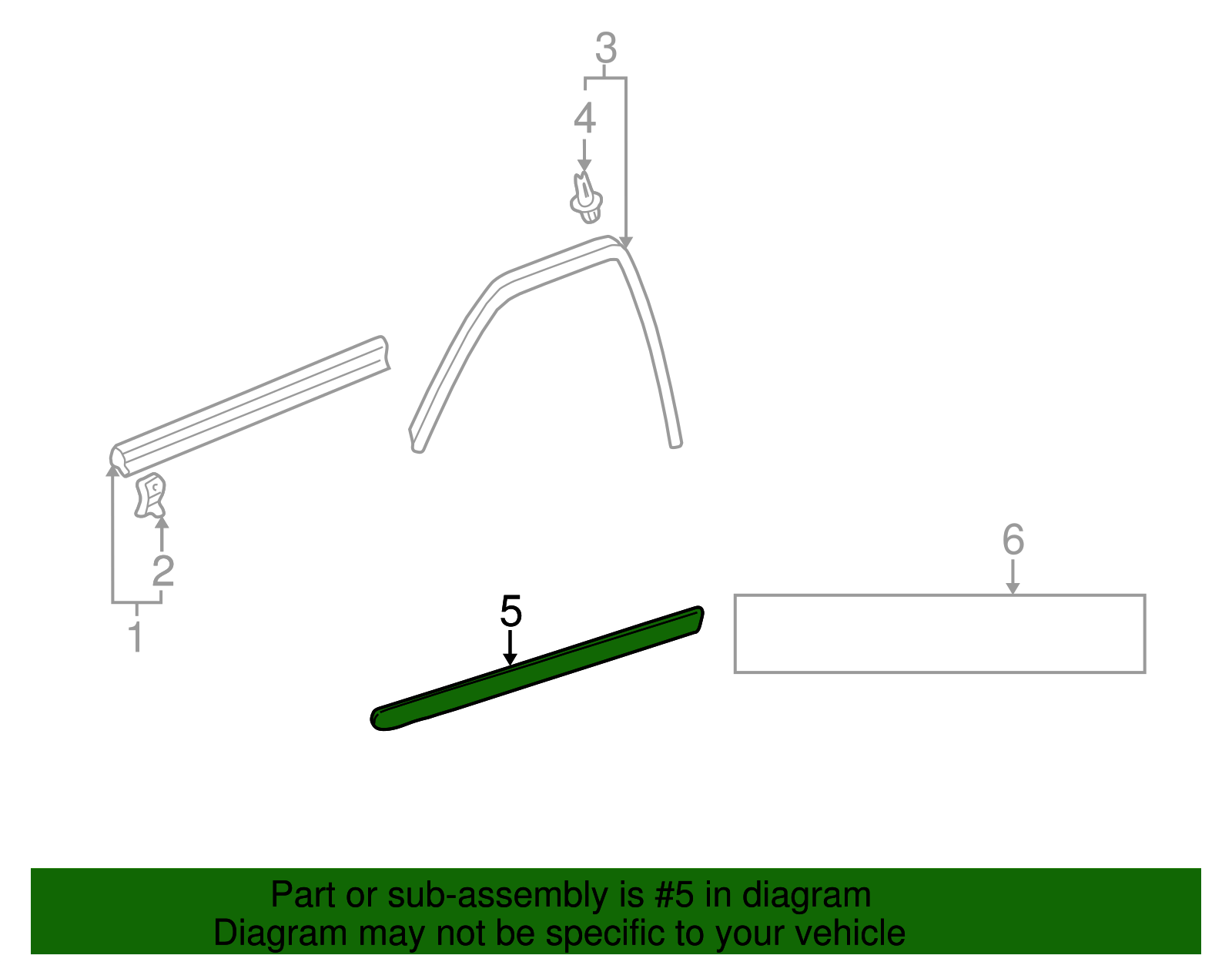 2000-2006 Toyota Tundra Body Side Molding 75731-0C020-C1 | Toyota Parts ...