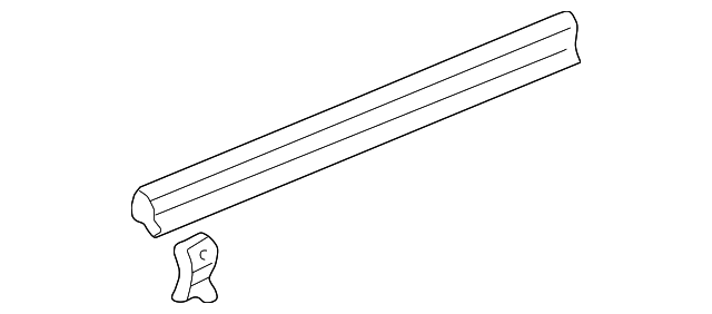 68210-0C010 - Door Window Belt Weatherstrip (Left, Front) 2000-2006 ...