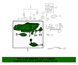 Lexus OEM Headlamp Assembly Part# 81070-30B51 | OEM Vehicle Parts