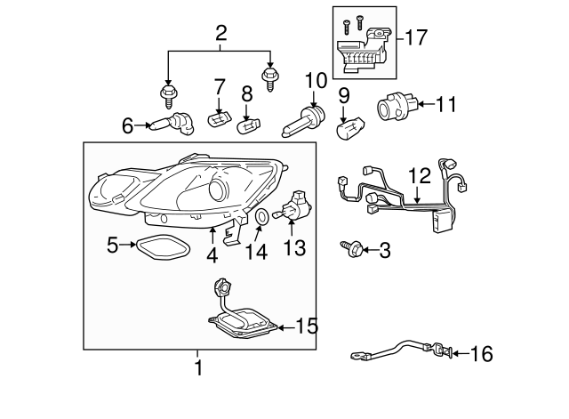 Lexus OEM Headlamp Assembly Part# 81070-30B51 | OEM Vehicle Parts