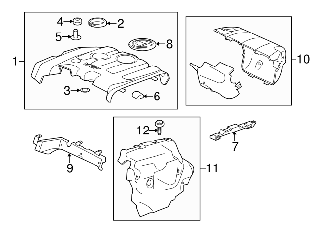 2013-2016 Cadillac ATS Engine Intake Manifold Cover 12670885 ...