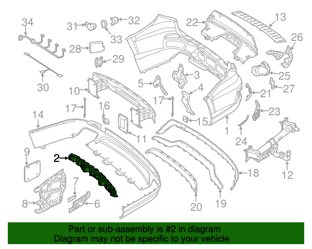 166-885-01-00 - Energy Absorber 2013-2019 Mercedes-Benz | Mercedes-Benz ...