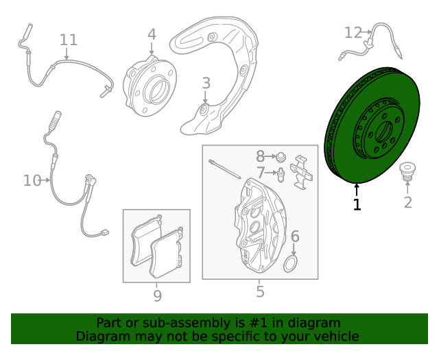 Genuine BMW 34-10-6-884-001 | Rotor Left | FREE Shipping on Most Orders ...