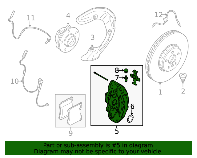 34106888629 - 2019-2024 BMW Disc Brake Caliper (34-10-6-888-629) | BMW ...