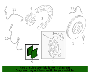 Genuine BMW 34-10-6-889-266 | Brake Pads Set - Front | FREE Shipping on ...