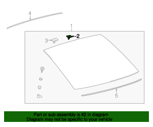 2011-2016 Scion tC Spacer Back Window 64818-21050 | Toyota Parts Center